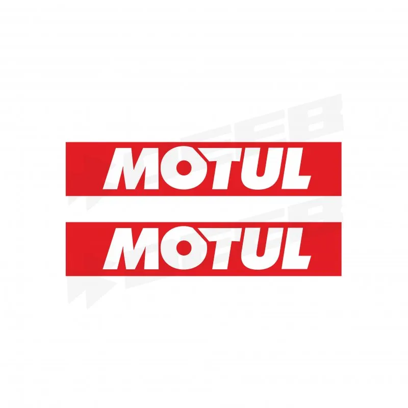 Motul Motorcu Boru Sticker Set Kırmızı Beyaz